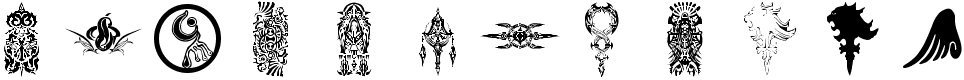 Final Fantasy Symbols Font | View