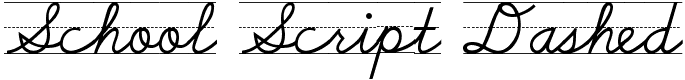 School Script Dashed Font | View
